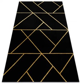 koberec EMERALD výhradní 1012 glamour, stylový geometrický černý / zl velikost 180x270 cm | krásné koberce cz