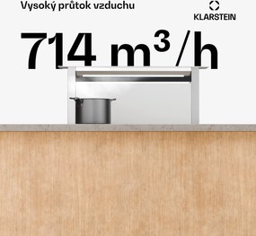 Klarstein Digestoř Royal Flush Eco, Výsuvný, 714 m³/h, Boost, Dotykové ovládání, EEK A++
