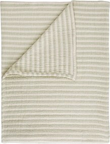 Zelená bavlněná deka 150x200 cm Cotton Muslin Stripe – Bianca
