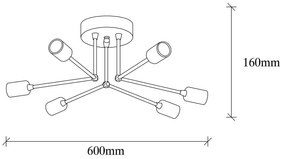 Černé stropní svítidlo Sparrow – Opviq lights