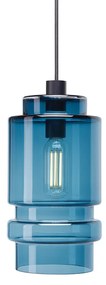 Luxusní svěšené svítidlo z ručně foukaného skla Axle M E14 Barva: Modrá