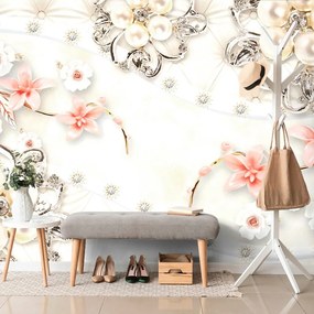 Samolepící tapeta luxusní květinové šperky - 300x200 cm