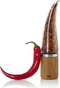 AdHoc PEPE / Kráječ na chilli / 20,5 cm / nerez, akácie, sklo