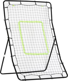 HOMCOM Rebounder pro fotbal přenosný s odrazovou sítí a pásmem pro baseball, basketbal a fotbalové branky pro trénink dětí a dospívajících 75x126cm, Č