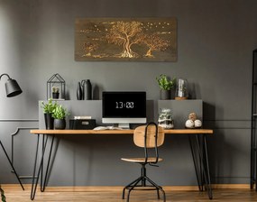Li-Go "Tři olivy" světelný obraz 230V 90x40 cm provedení povrchu: dub světlý