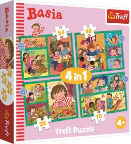 Puzzle trefl puzzle basia 4v1 (35,48,54,70 dílků)