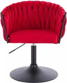 LuxuryForm DESIGN Židle NORDEN VELUR na černém talíři - červená
