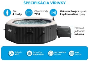 Intex 28458 PureSpa Jet & Bubble Deluxe Octagon