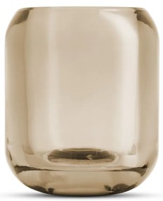 Eva Solo Skleněný svícen na čajovou svíčku Acorn Hazel Brown - set 2 ks, hnědá barva, sklo