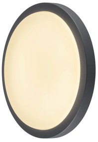 SLV 229965 Ainos, stropní kulaté svítidlo, LED 21W 3000K, antracit, průměr 30cm, IP44