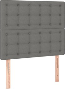 Box spring postel s matrací tmavě šedá 90x200 cm textil 3137446