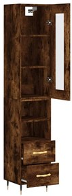 Skříň Highboard 34,5 X 34 X 180 Cm Kompozitní Dřevo - Bílá / 3 police