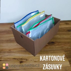KARTON PAK Úložné boxy na oblečení, organizéry do skříně EKO KARTON 27x40x21 - zásuvka