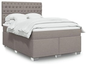 Box spring postel s matrací taupe 140x190 cm textil 3292794