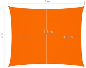vidaXL Marketos Stínící plachta oxfordská látka obdélníková 4 x 5 m oranžová