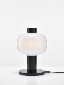 Designová lampa Brokis Bonbori Small PC1164 Povrch Montury: šedá metalická, Barva skla: Triplex opál, Povrchová úprava skla: CASAMBI CBU-TED