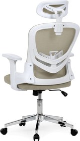Ergonomická kancelářská židle EMILIE - béžová síťovina