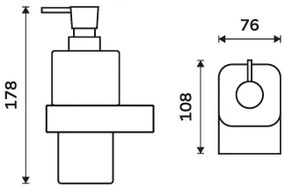 Nimco Dávkovač tekutého mýdla, pumpička mosaz NIKAU - NK 30031H-T-26