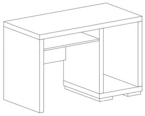Vegas S - psací stůl V28 - santana světlá