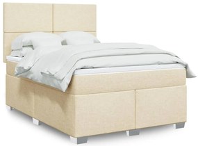 Box spring postel s matrací krémová 140x200 cm textil 3292809
