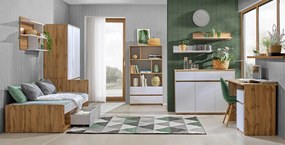 Casarredo - Komfort nábytek Šatní skříň ARITZO 01, 4D výběr barev | barva: dol-dub-wotan-bílá-arktik