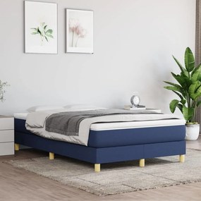 vidaXL Box spring postel s matrací 120x200 cm textil [3144160] Barva: Modrá