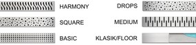 Chuděj Lineární plastový žlab 350mm ke stěně s bočním odtokem d 40, drops lesk