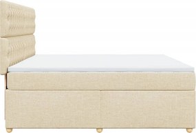 Box spring postel s matrací krémová 180x200 cm textil 3293671