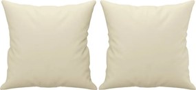 2místná pohovka s polštáři krémová 140 cm umělá kůže 3200989