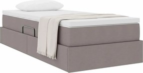 Postel s úložným prostorem a matrací Taupe 100 x 200 cm 3370209