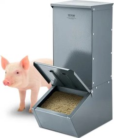 Kovové krmítko pro prasata 75,7 l se dvěma dvířky, pro 5 prasat
