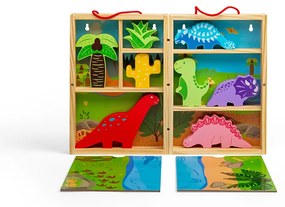 Bigjigs Toys Krabička na hraní - Dinosauři