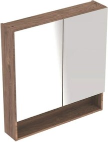 Geberit Selnova zrcadlová skříňka 58,8x85 cm lamino ořech hickory 501.266.00.1