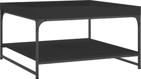vidaXL Konferenční stolek 80 x 80 x 45 cm kompozit a železo [832813] Barva: Černá