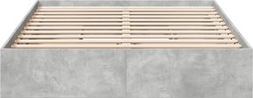 Rám postele se zásuvkami betonově šedý 150 x 200 cm kompozit 3280653