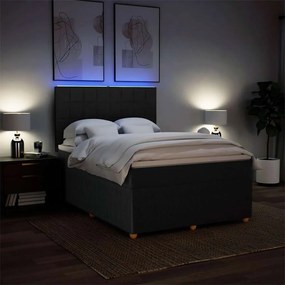 Box spring postel s matrací černá 140 x 190 cm textil 3294353