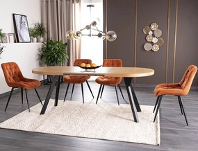 Jídelní rozkládací stůl Domingo 140/272 cm černý/dub přírodní