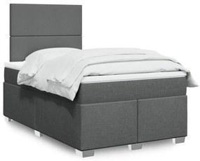 Box spring postel s matrací tmavě šedá 120x200 cm textil 3292749