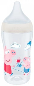 Kojenecká láhev NUK Perfect Match Peppa Pig Temperature Control 260 ml Barva: Béžová
