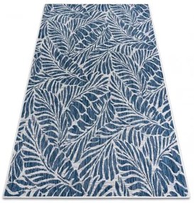Dywany Luszczow Kusový koberec SISAL SION Listy 22151 tmavě ecru / modrá Rozměr koberce: 200 x 290 cm