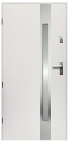 O.K. Doors® Vchodové dveře Hestia, 90 L, rozměr vč. zárubně: 1000 × 2070 mm, ocel, levé, bílé, prosklené