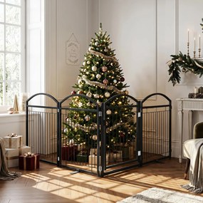 Costway Brána pro psy 81 cm vysoká zábrana skládací 4 panely štěněcí brána volně