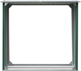 vidaXL Zahradní kůlna na dříví z pozinkované oceli 172x91x154 cm [47080] Barva: Šedá