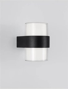 NV 9925666 Venkovní nástěnné svítidlo DARF černý hliník ABS difuzor LED 2x5W 3000K 100-240V 115st. IP65 světlo nahoru a dolů - NOVA LUCE