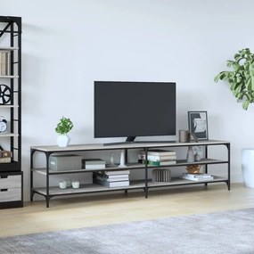 vidaXL TV skříňka šedá sonoma 200 x 30 x 50 cm kompozitní dřevo a kov