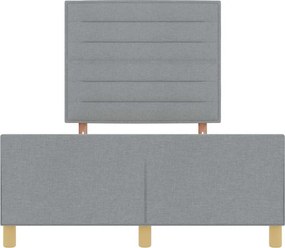 Rám postele s čelo Světle šedá 140 x 200 cm textil 3344655