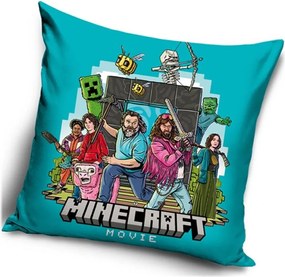 Velurový polštář Minecraft Movie | 40x40 cm