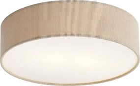 Moderní stropní svítidlo béžovohnědé s velurovým stínidlem 38 cm 2-světelné – Luz