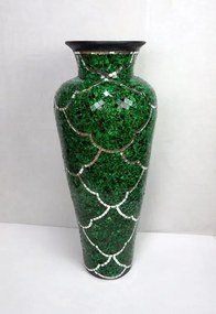 Váza LUNA zelená, podlahová, 80 cm, ruční práce