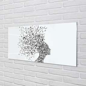 akrylový obraz poznámky hlavy 140x70 cm